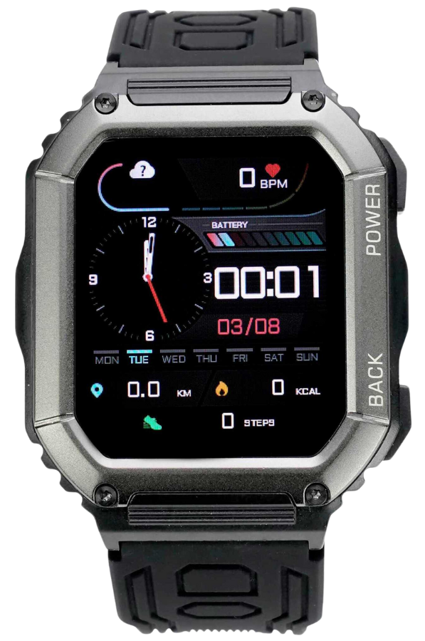 Saga Military Smart Watch - 1.8 IPS Big Screen - 1 Year Warranty – Dear ...